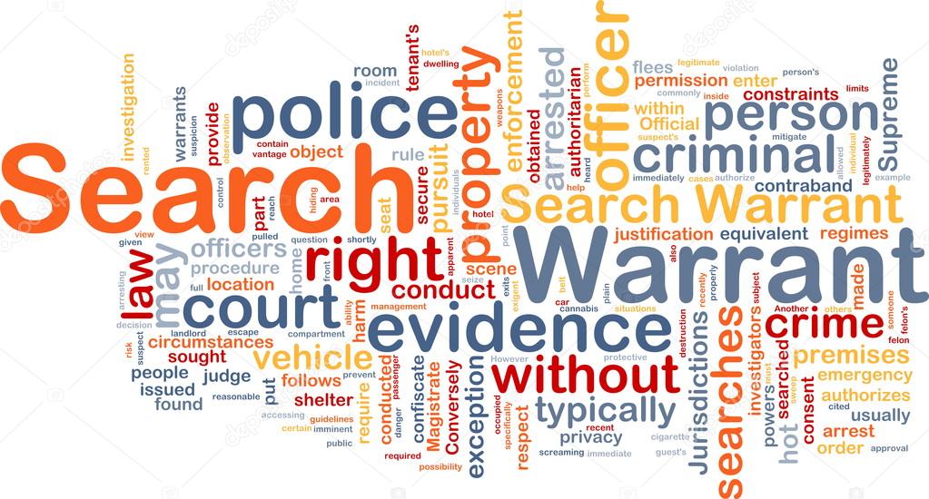 Search warrant background concept wordcloud Stock Photo by ©kgtohbu ...