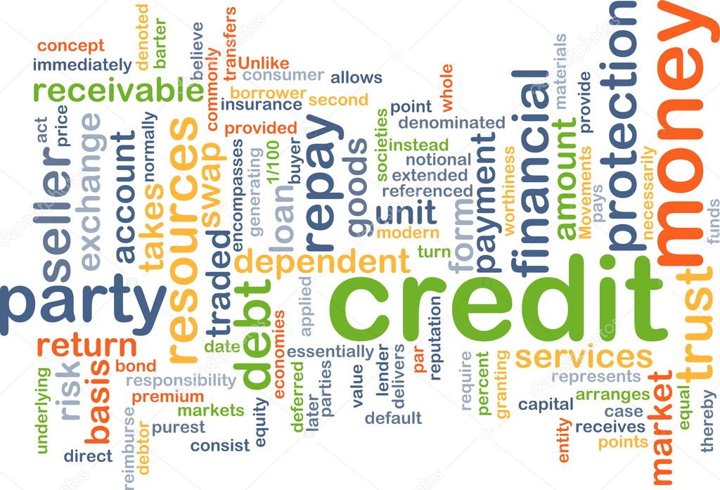 Credit wordcloud concept illustration — Stock Photo © kgtohbu #70688081