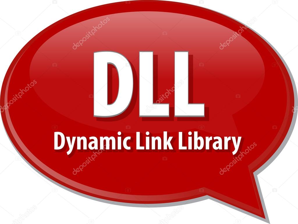 DLL acronym definition speech bubble illustration — Stock Photo ...