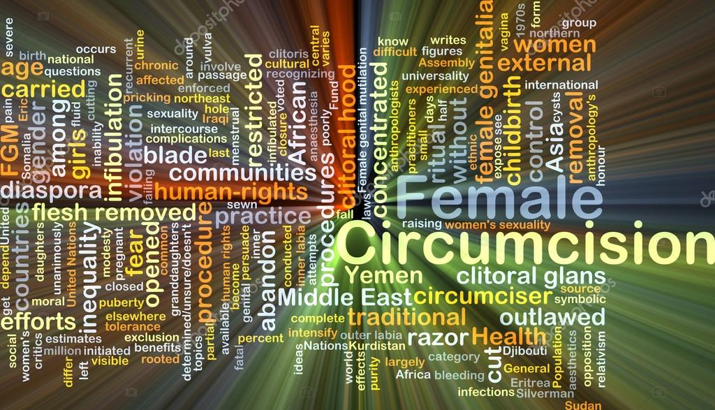 Female circumcision background concept glowing Stock Photo by ©kgtohbu ...