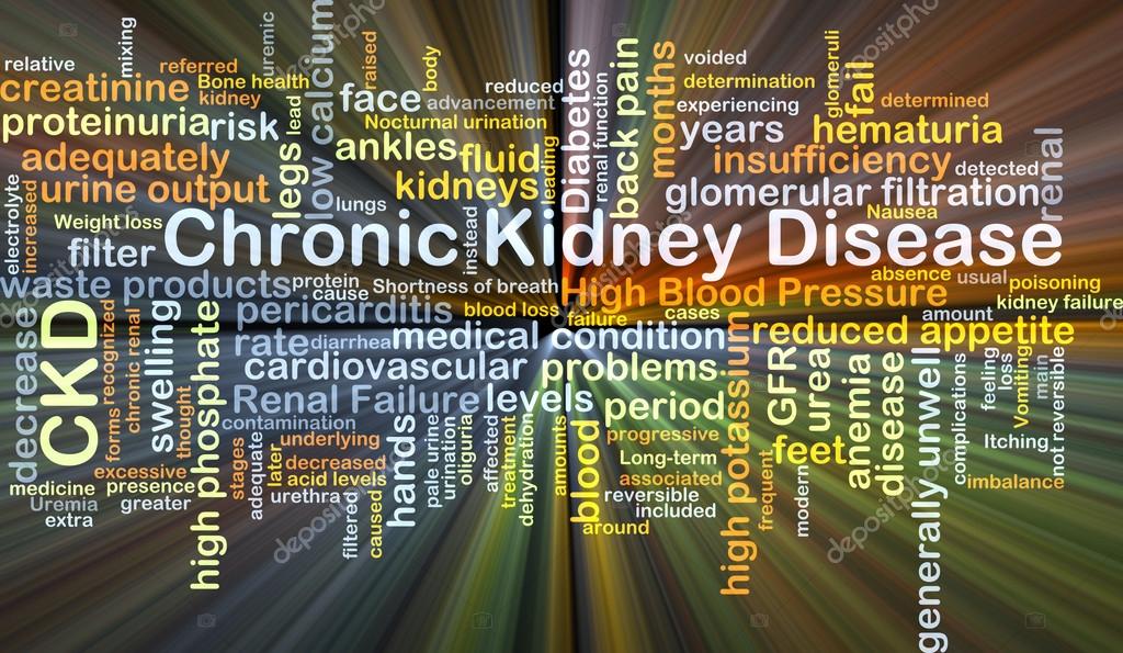 Chronic kidney disease CKD background concept glowing Stock Photo by ...
