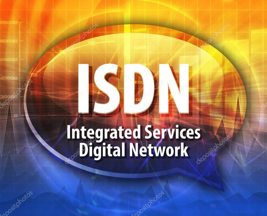 ISDN acronym definition speech bubble illustration — Stock Photo ...