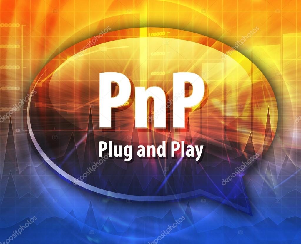 PnP acronym definition speech bubble illustration — Stock Photo ...