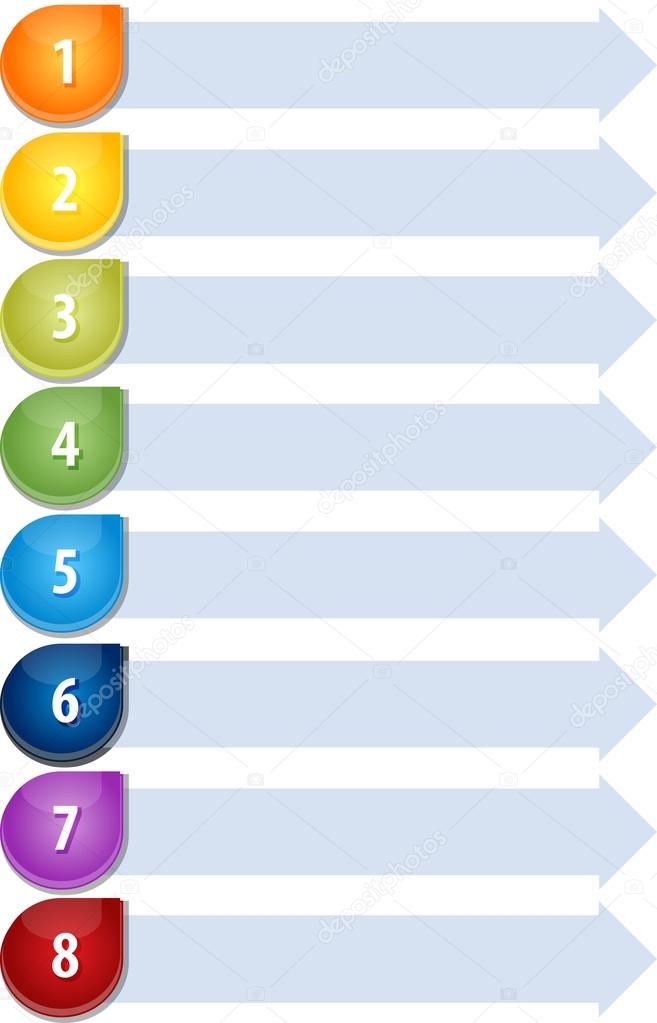 Bullet List Eight blank business diagram illustration Stock Photo by ...
