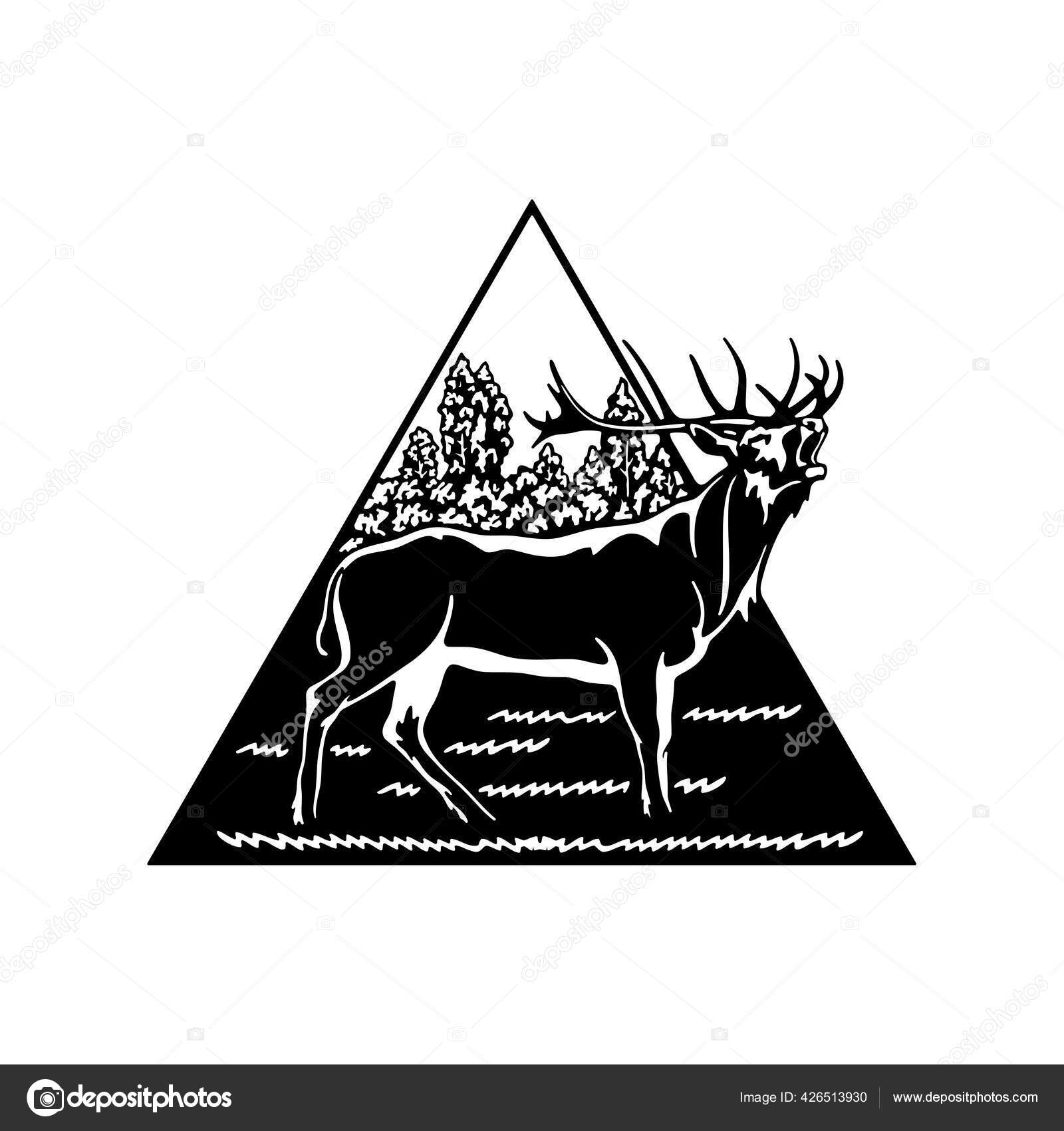 Winter Scenes Deer Stencil