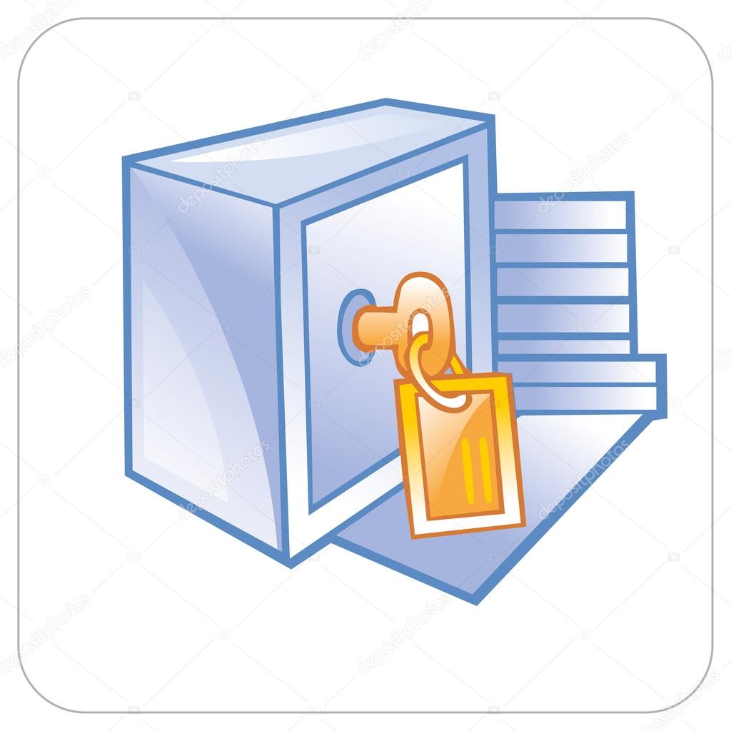 Safe with key — Stock Vector © Digital-Clipart #58285337