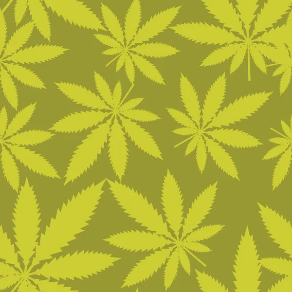 Marijuana, Cannabis seamless pattern. Vector background of leave ...