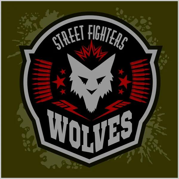 Wolves - military label, badges and design elements. Stock Vector Image ...