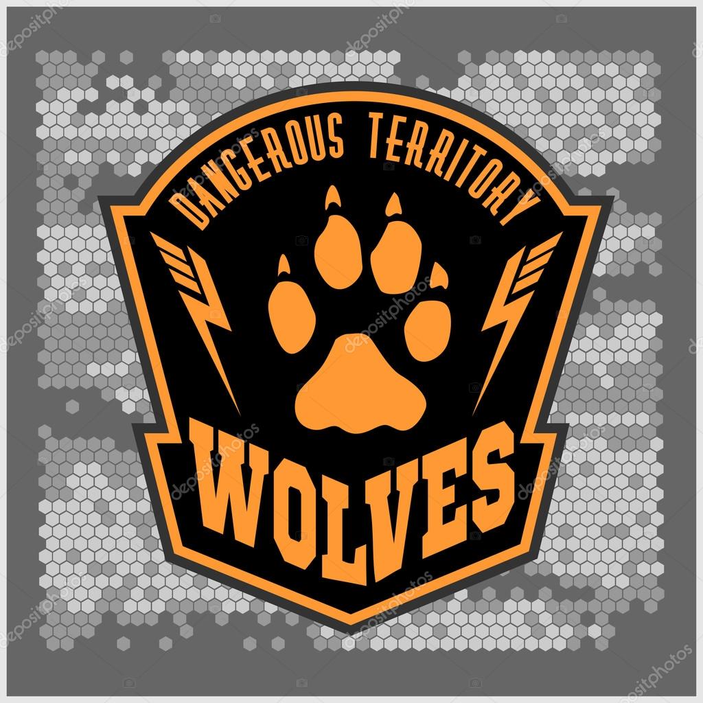 Wolves - military label, badges and design elements. — Stock Vector ...