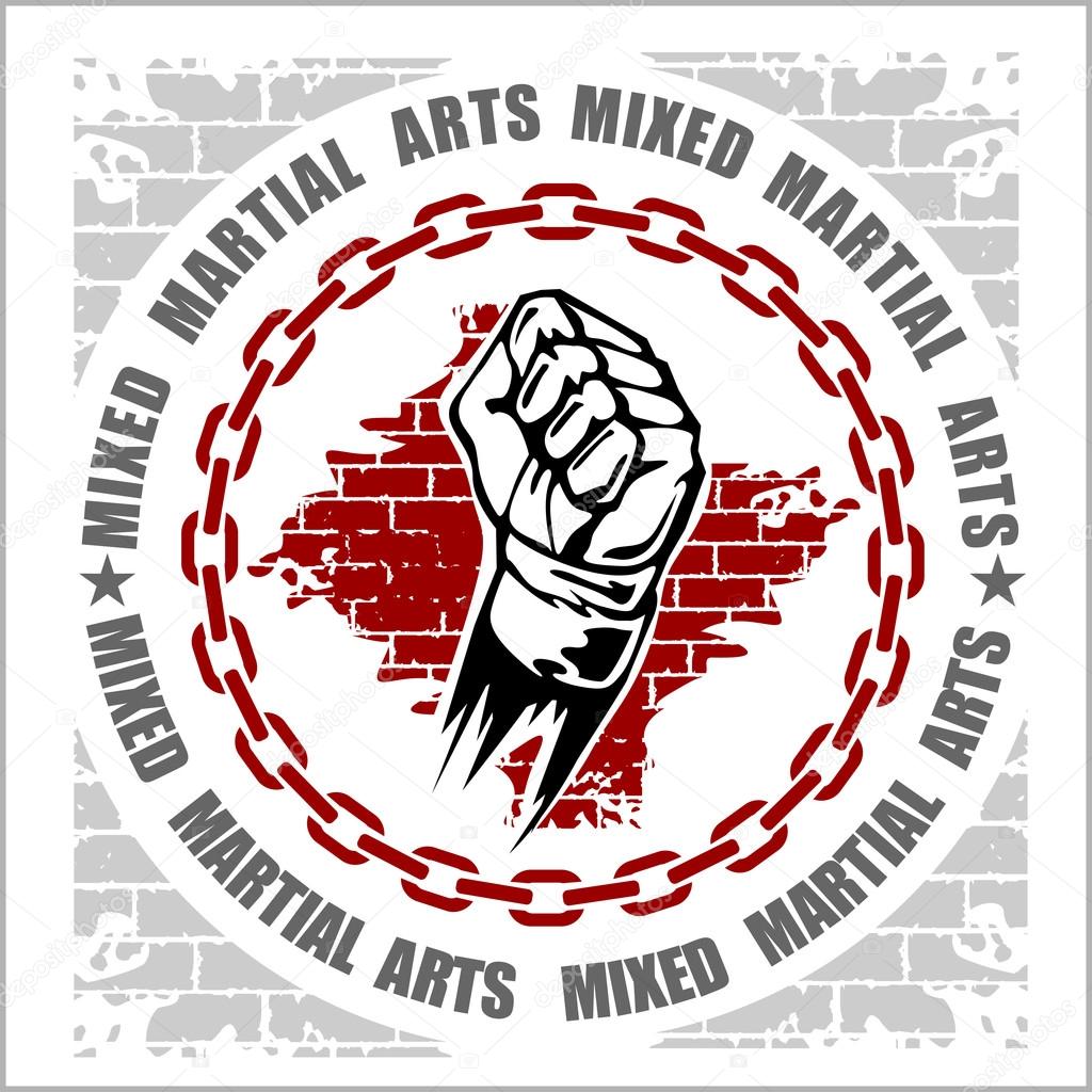MMA mixed martial arts emblem badges Stock Vector Image by ©Digital ...