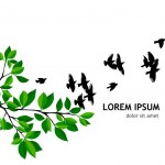 Tree silhouette with bird flying Stock Vector Image by ©idesign2000 ...