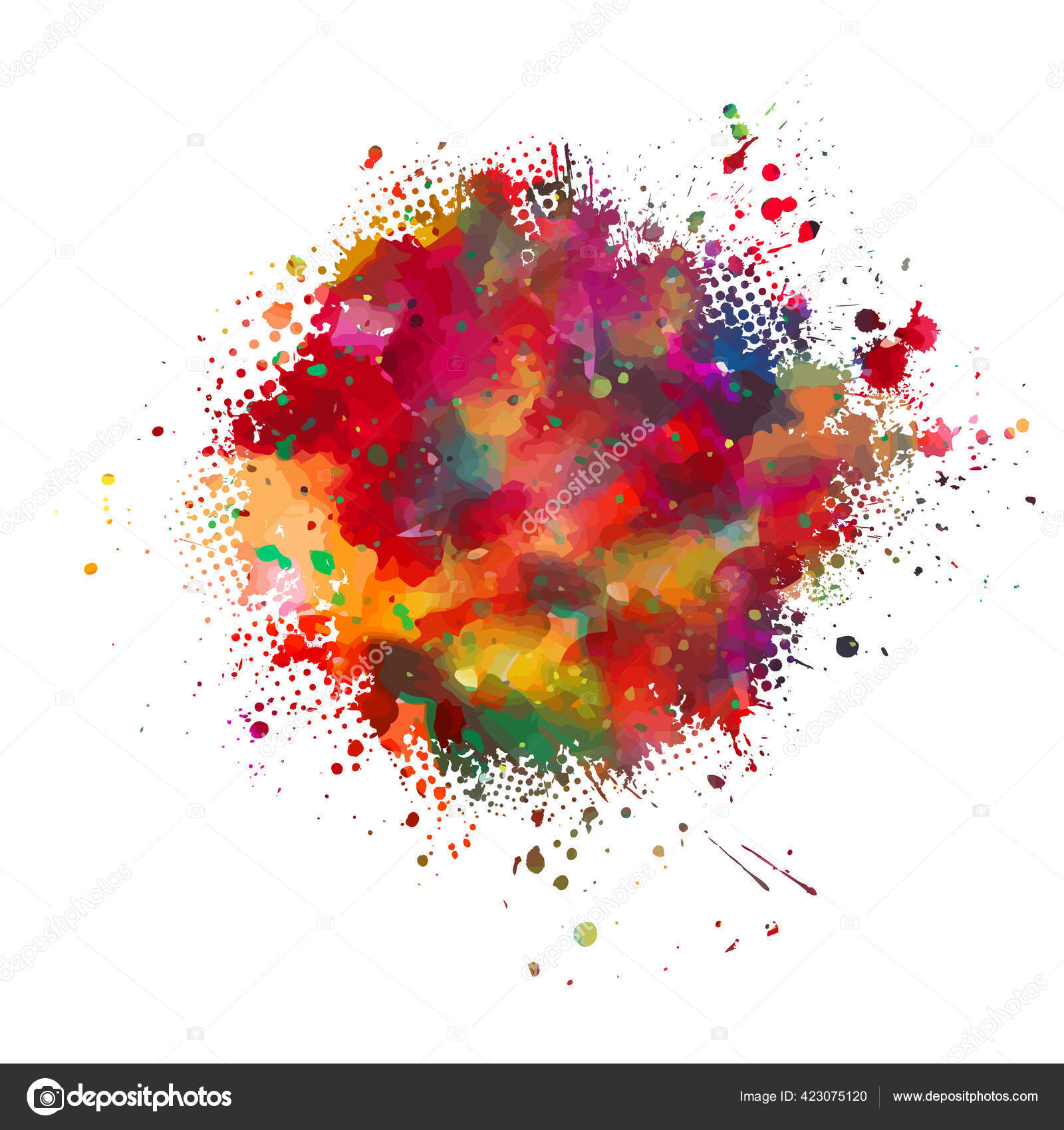 Multi Color Blots Background Vector Illustration Stock Vector Image by ...