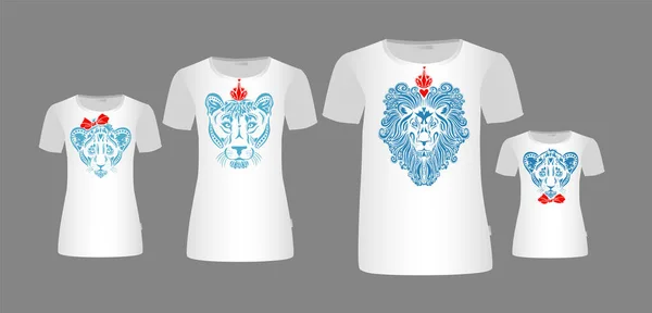 A family of tigers are hugging. Happy 2022 Year of the Tiger. T-shirt print. Family look. Vector ...