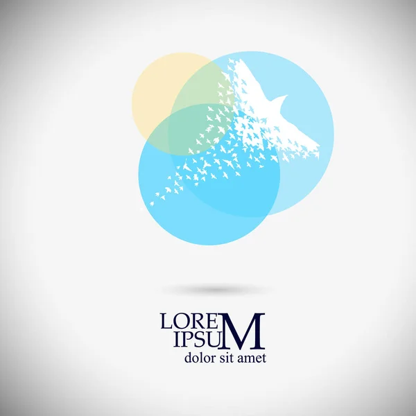 Stylized Beautiful Monochrome Tree Birds Vector Illustration Stock ...