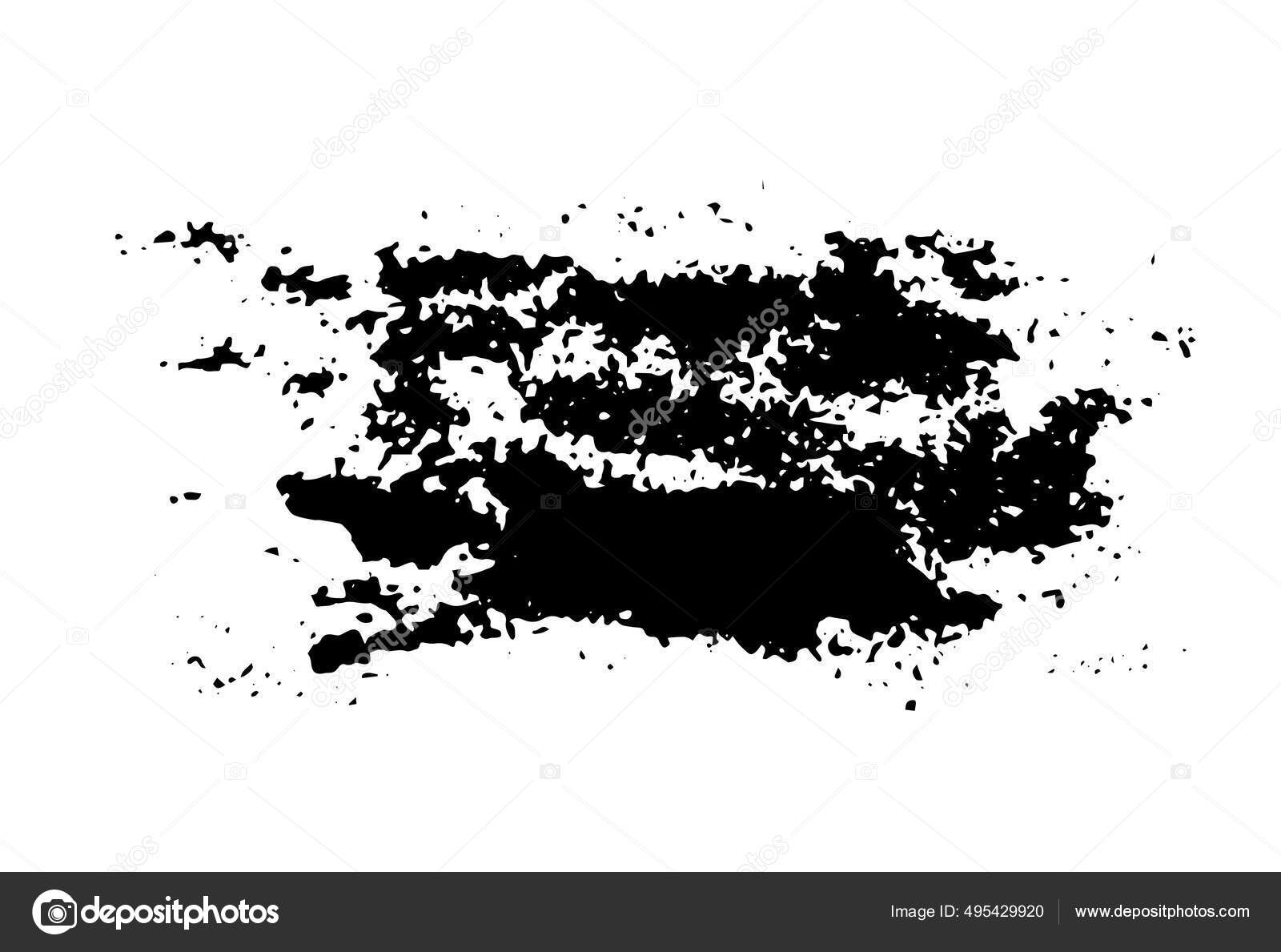 Cat noda latar belakang bercak hitam. Grunge Desain Elemen. Sapuan kuas ...