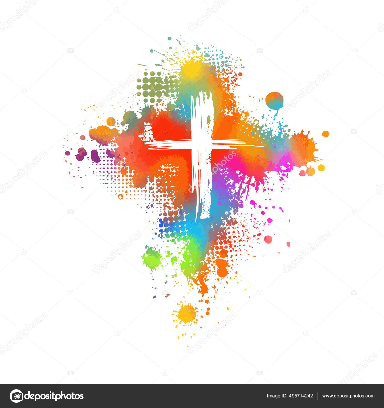 Multi Colored Cross