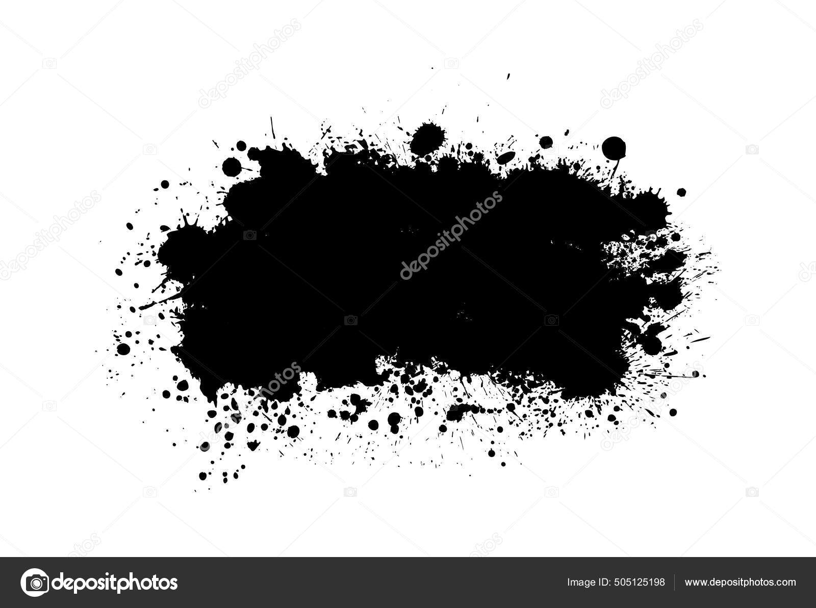 Cat noda latar belakang bercak hitam. Grunge Desain Elemen. Sapuan kuas ...