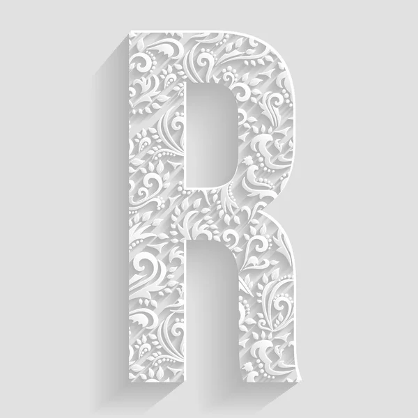 Floral letter. Ornament font Stock Vector by ©Designer_things 1942625