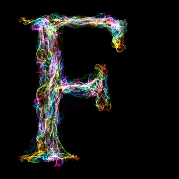 Rainbow smoke letter R — Stock Photo © Flamewave #104556156