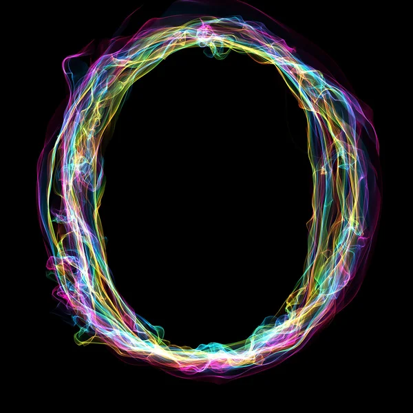 Rainbow smoke letter R — Stock Photo © Flamewave #104556156