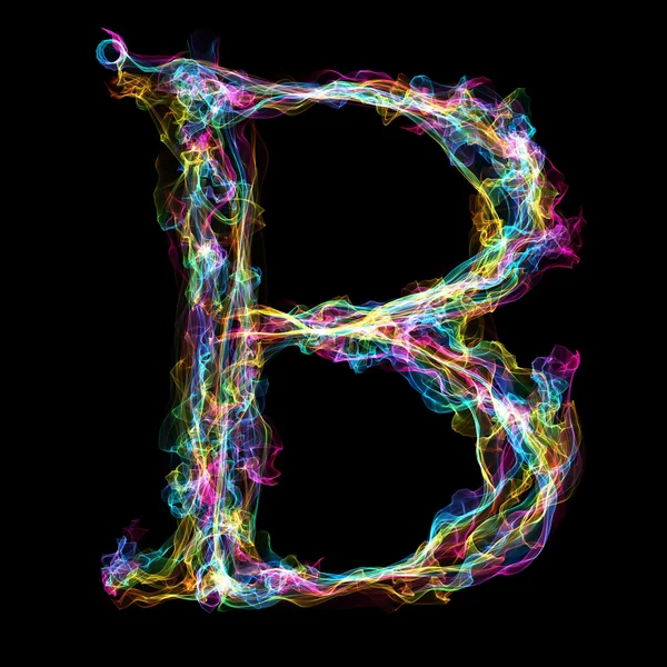 Rainbow smoke letter R — Stock Photo © Flamewave #104556156