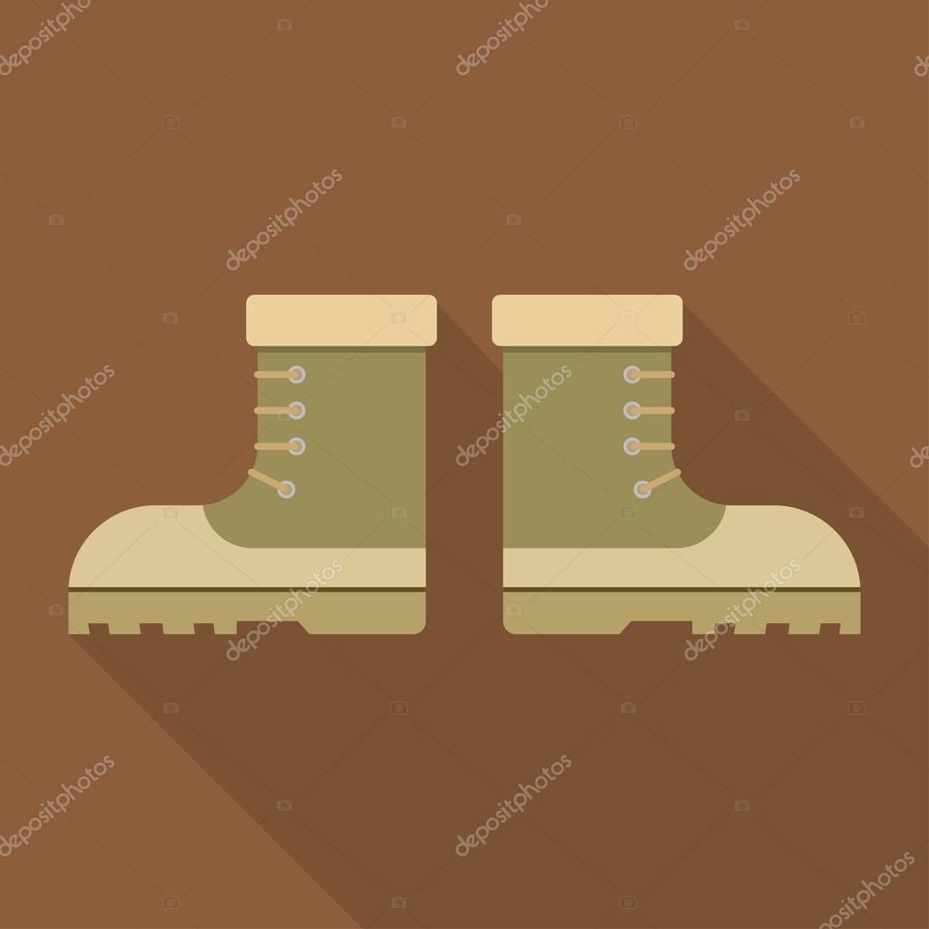 Combat military boots with shadow Stock Vector Image by ©Makc76 #110599140