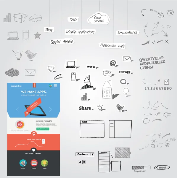 Huge collection of web graphics Stock Vector Image by ©mastertasso ...
