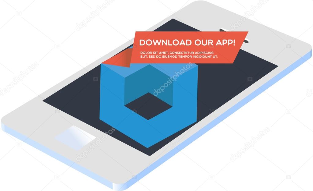 Download our app! — Stock Vector © mastertasso #55497111