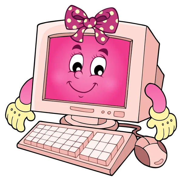 Happy computer Stock Vector by ©clairev 2201880