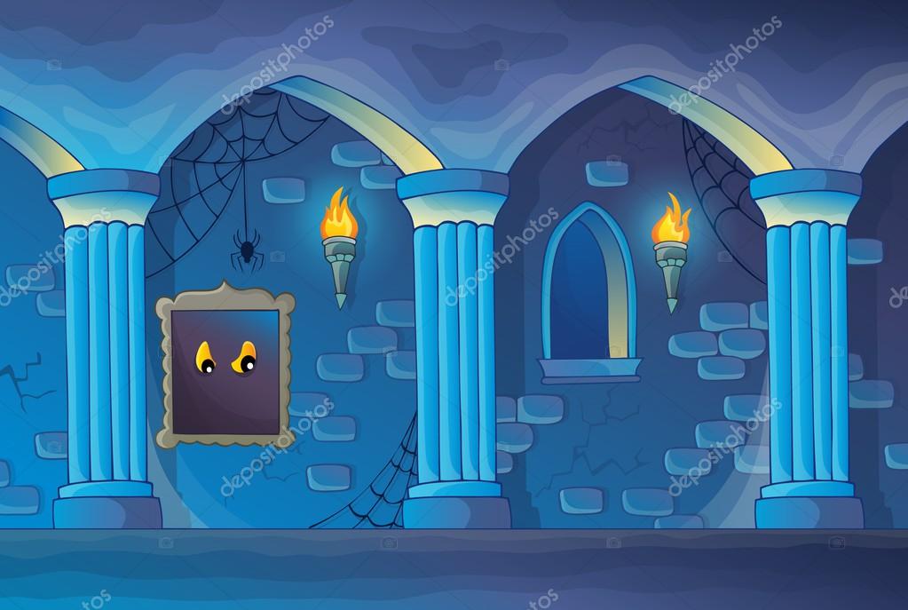 Castillo embrujado tema interior 1 Vector de stock #53963145 de ©clairev