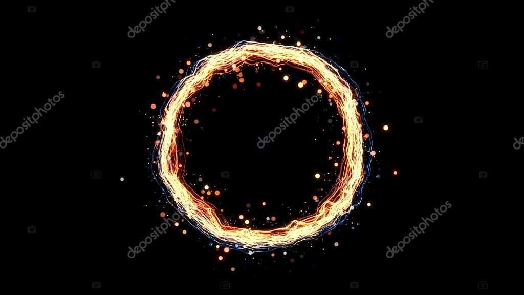 Glowing particle ring — Stock Photo © kerenby #111390898