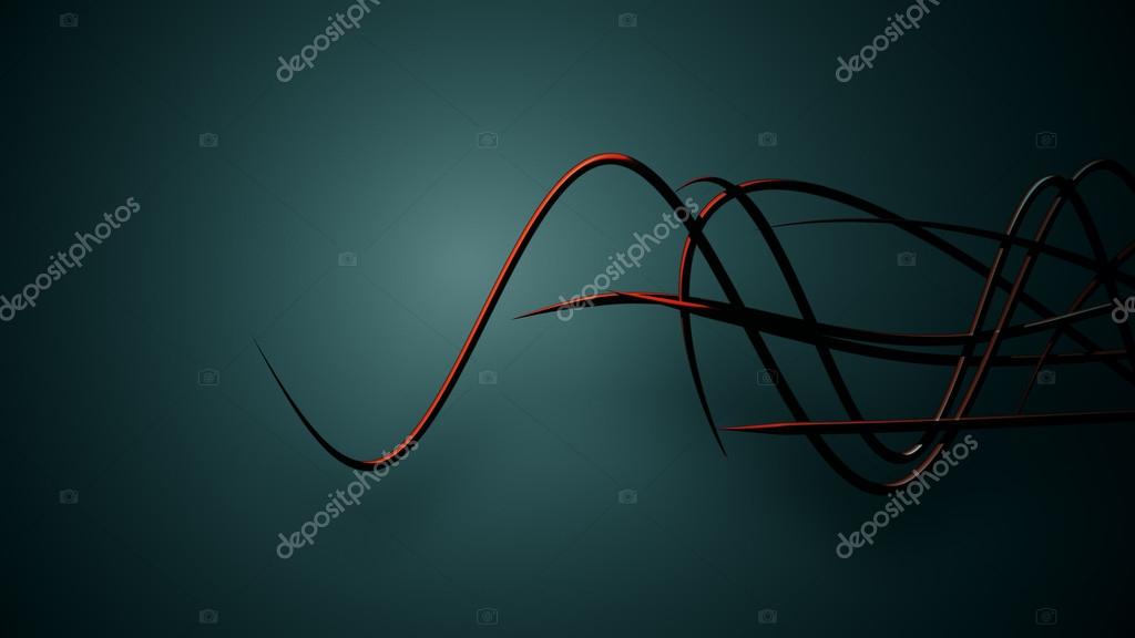 Waved organic lines on gradient Stock Photo by ©kerenby 116146508