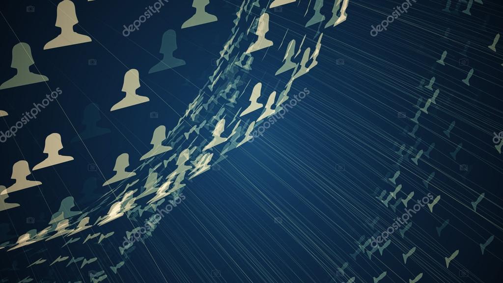 Connected avatars of men and women — Stock Photo © kerenby #118360434
