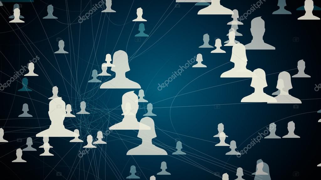 Connected avatars of men and women Stock Photo by ©kerenby 118414802