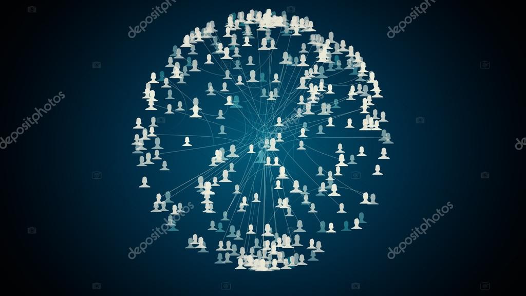 Connected avatars of men and women — Stock Photo © kerenby #118416002