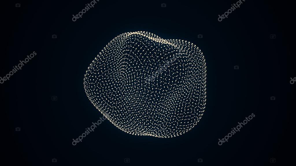 Metamorfosis de la forma amorfa a partir de puntos — Foto de stock ...