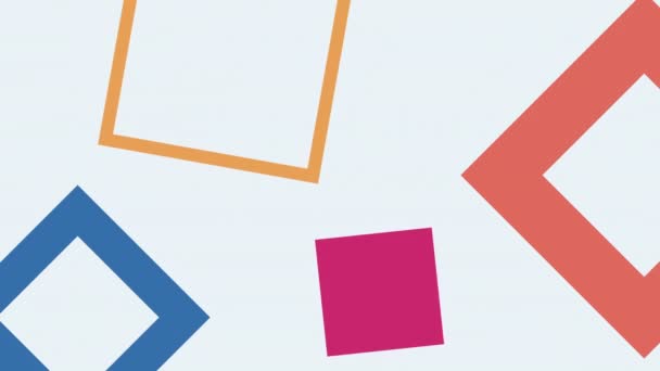 Random rotated squares, seamless 2D loop abstract animation — Stock ...