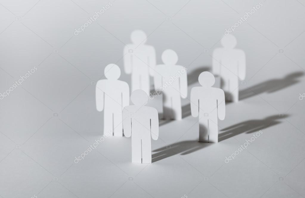 Group of papermen on white background — Stock Photo © agencyby #57027733