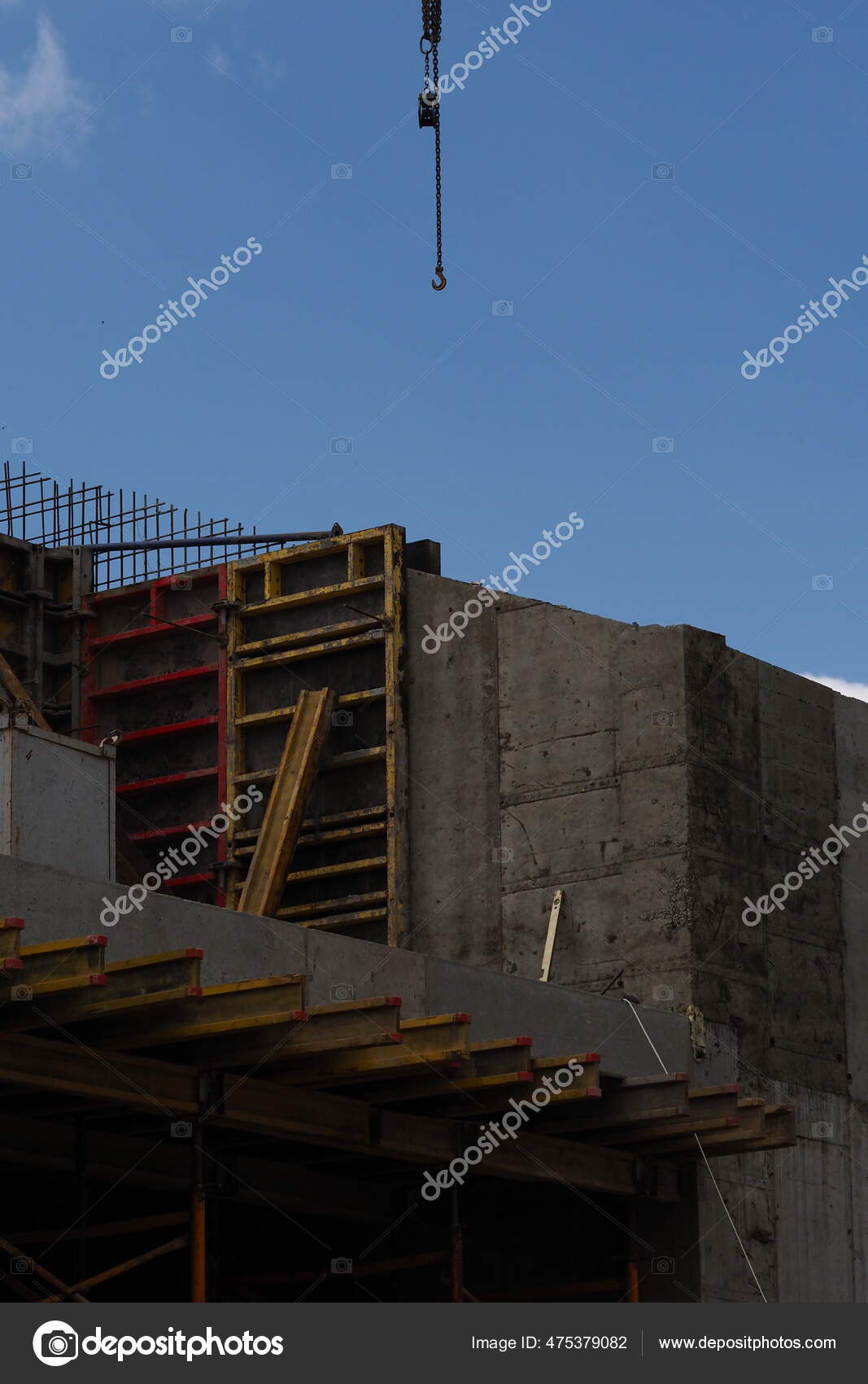 Construction Site Building Made Expanded Clay Concrete Blocks Formwork ...