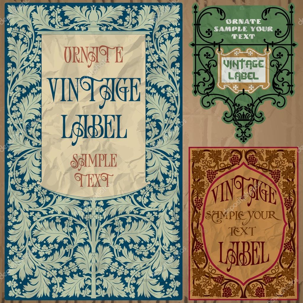 Label art nouveau — Stock Vector © standart #82012080 Label art nouveau — Stock Vector © standart #82012080