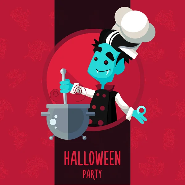 Cute owl with a bawl cooking in the kitchen — Stock Vector ...