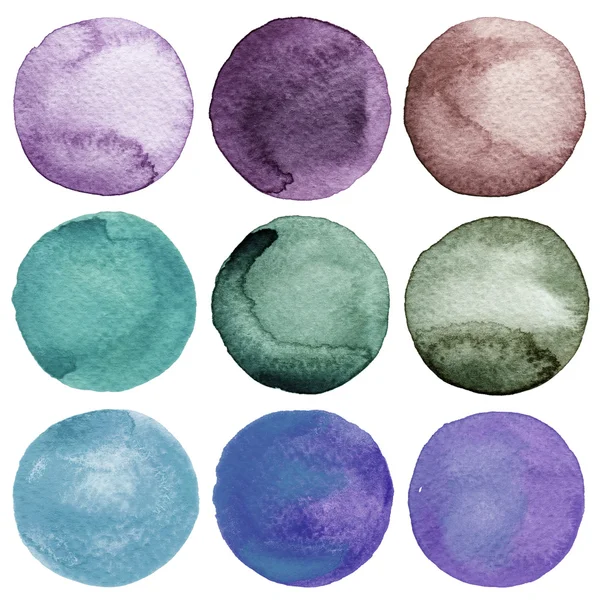 Watercolor hand | Watercolor hand painted circles collection — Stock ...