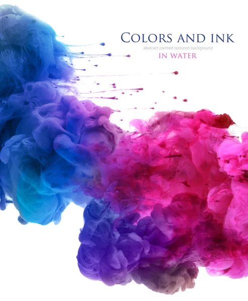 Acrylic colors and ink in water. Abstract background. - Stock Image ...