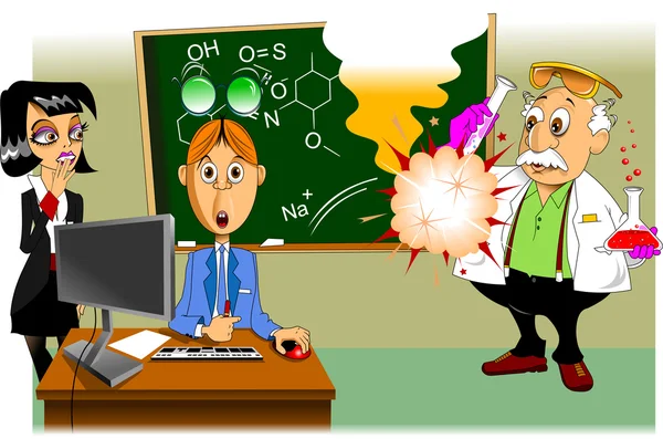 Lab explosion cartoon Vector Art Stock Images | Depositphotos