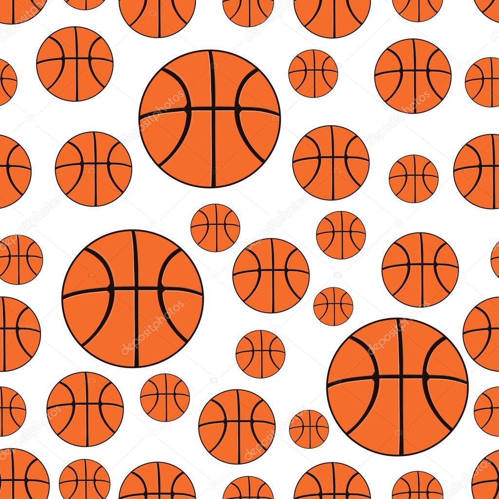 Seamless pattern. Seamless background with basketball balls. Stock ...