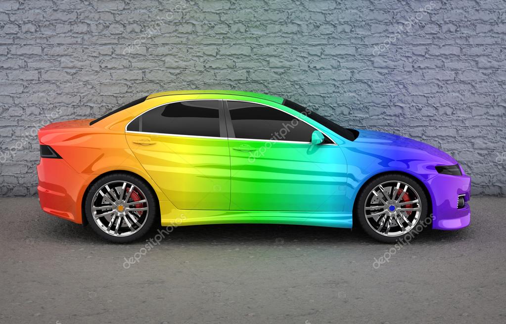 Carro em cores do arco-íris — Fotografias de Stock © Vladru #115209922