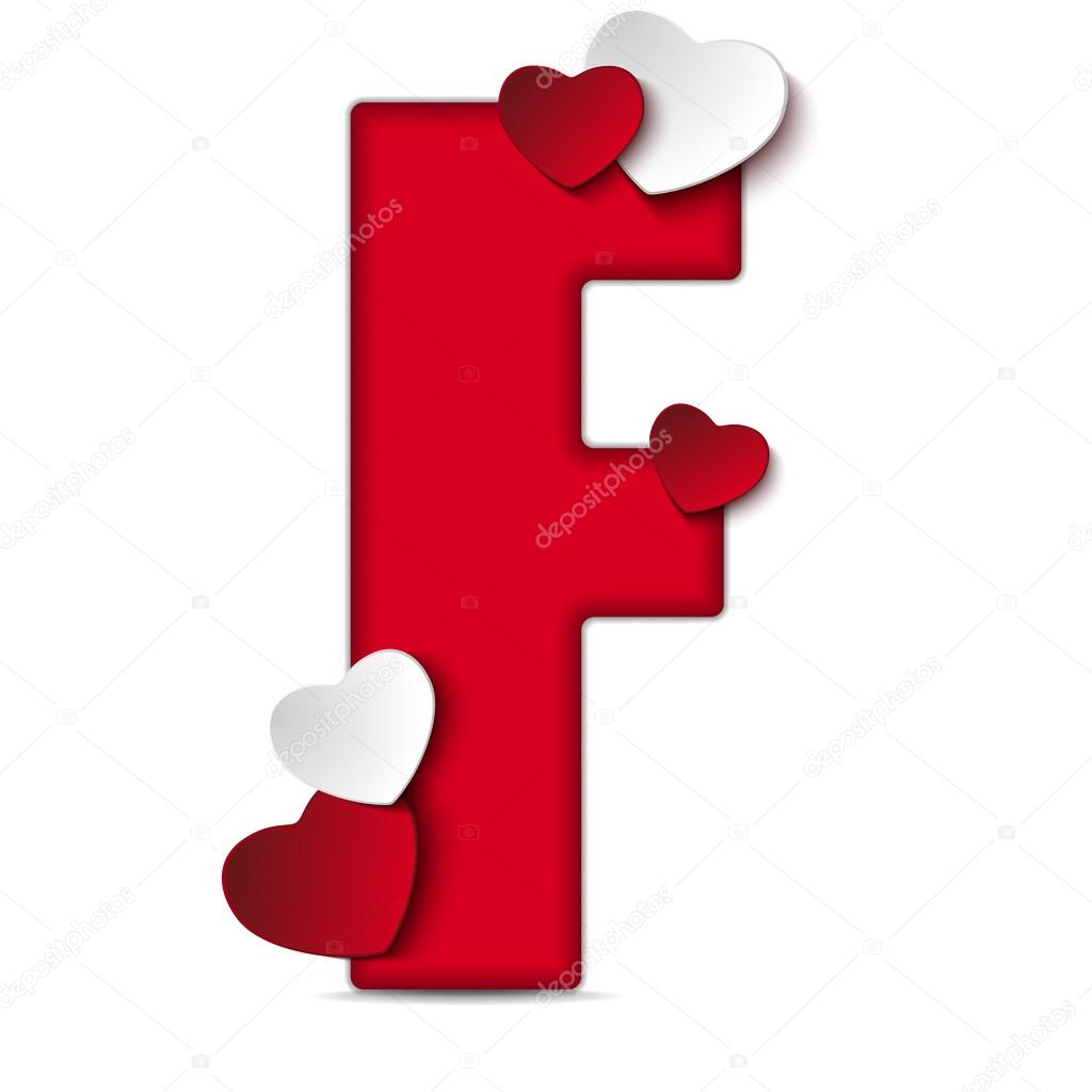 F Alphabet In Heart
