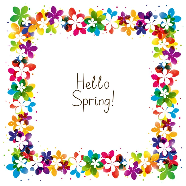 Flower floral frame border — Stock Vector © gcpics #6279742