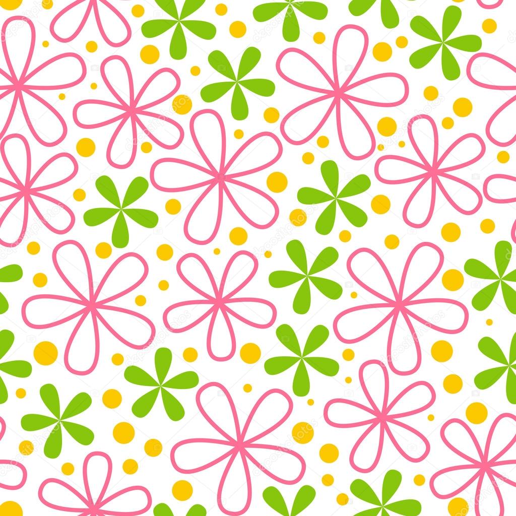 Pattern with color flowers Stock Vector by ©Huhli13 69697187