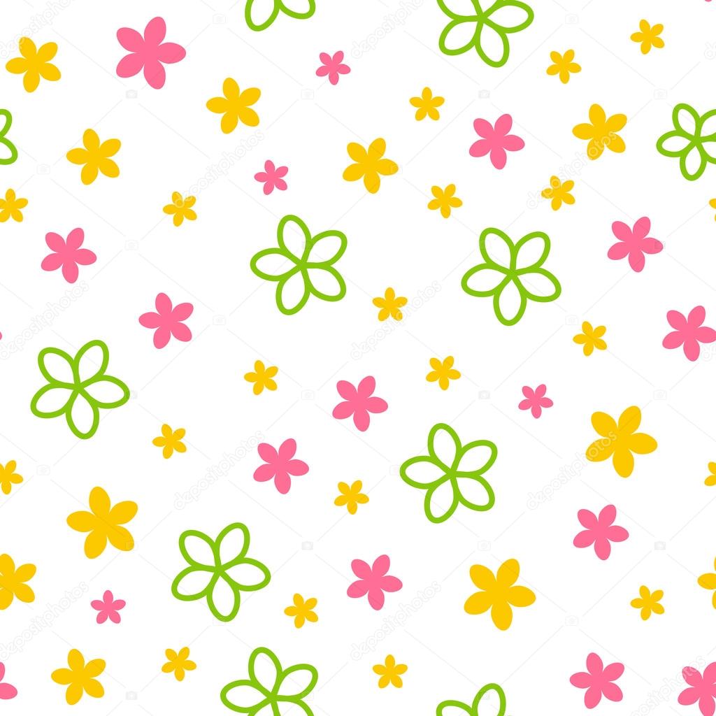 Pattern with color flowers Stock Vector by ©Huhli13 69697247